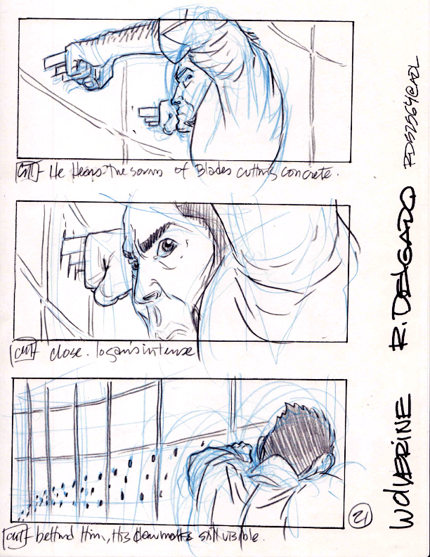 Ricardo Delgado's blog: Wolverine/Deadpool storyboard part 1