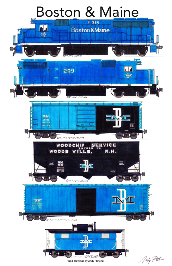 Andy Fletcher Blog-: A Boston and Maine Freight Train Heads to Portland ...