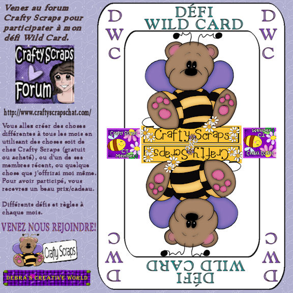 Debra's Creative World: Wild Card Challenge #2 - Défi Wild Card #2