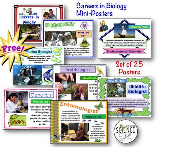 Classroom Freebies: Careers in Science: Free Display Posters
