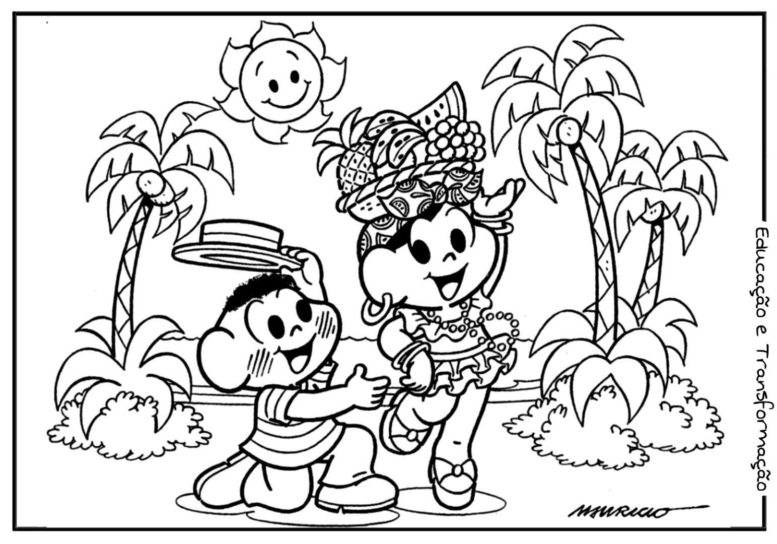 Blog Educação e Transformação: 👍 Carnaval: colorindo com a Turma da Mônica