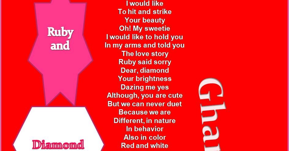 Beautylove and Poetry: Ruby and Diamond (Poem)