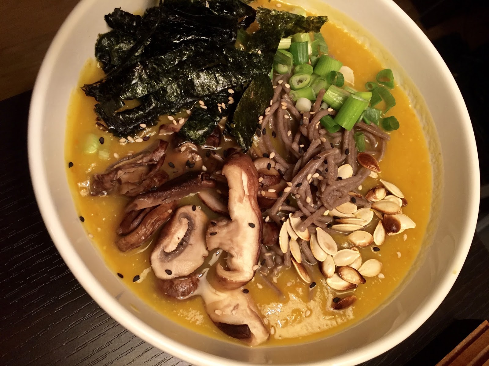 Kvell in the Kitchen: Pumpkin Miso Broth with Soba