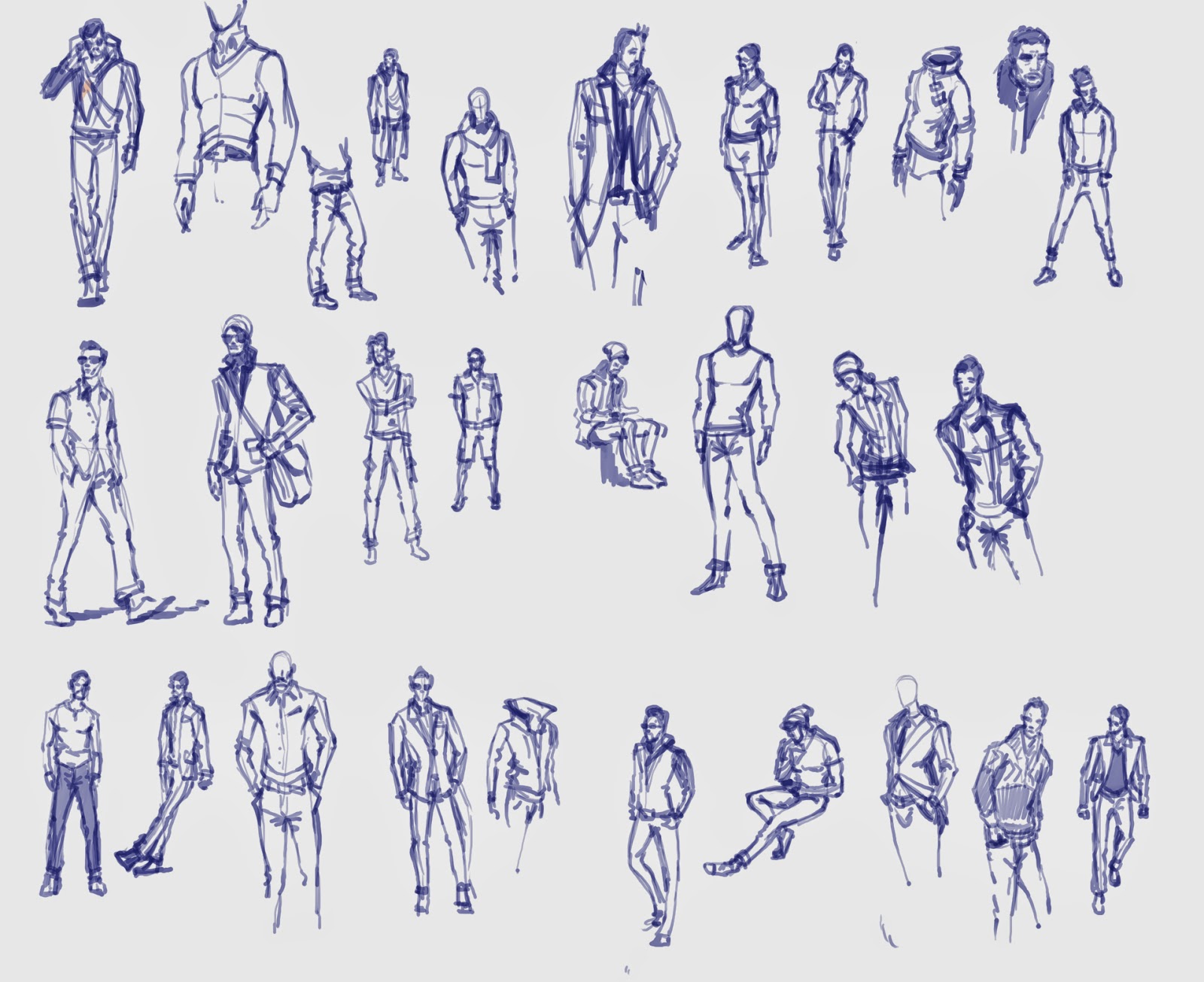 Alex Gonzales art work: Daily Sketch 43 figure thumbnails from pinterest