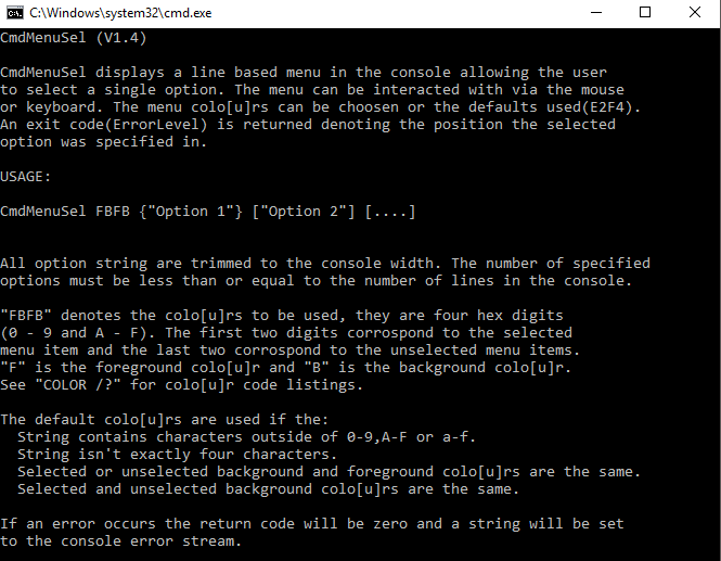 How to Create 'Advance Menu Options' On CMD Console? | The CmdMenuSel ...