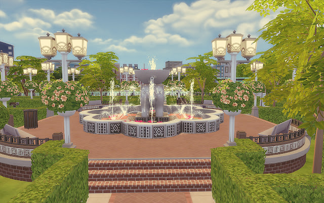 Downtown Park - The Sims 4 - Via Sims