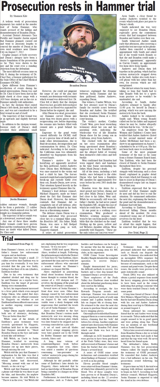 Justice for Brandon Duran: Excellent coverage from the Wynnewood Gazette