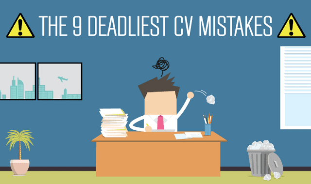 The 9 Deadliest CV Mistakes #Infographic - Visualistan