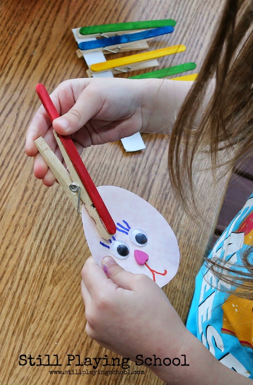 Clothespin Bunnies | Still Playing School