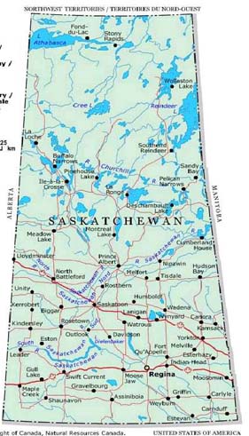 Detailed Map Of Saskatchewan