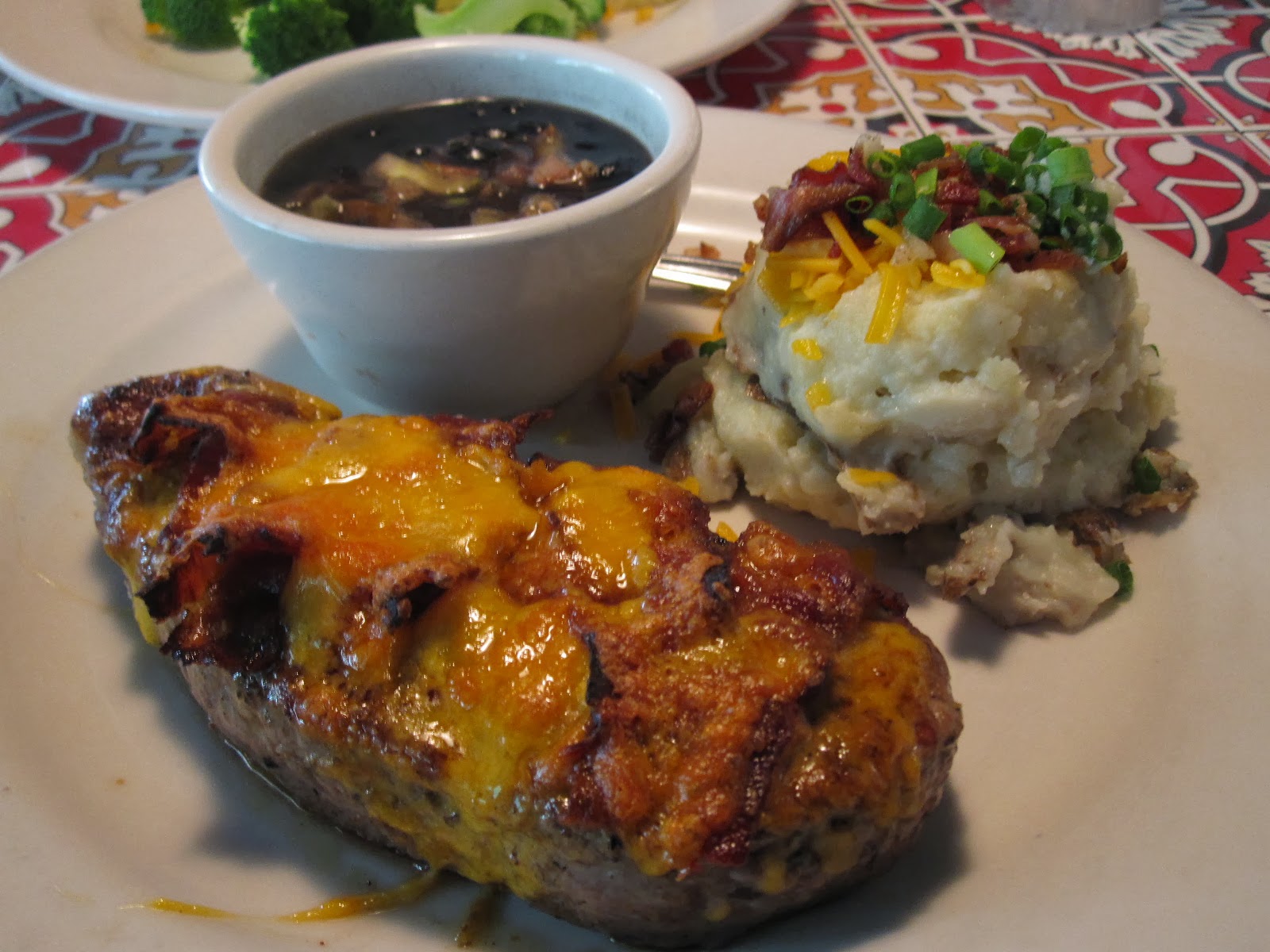 Small Potatoes Make The Steak Look Bigger Some Cheese Crusted Steaks