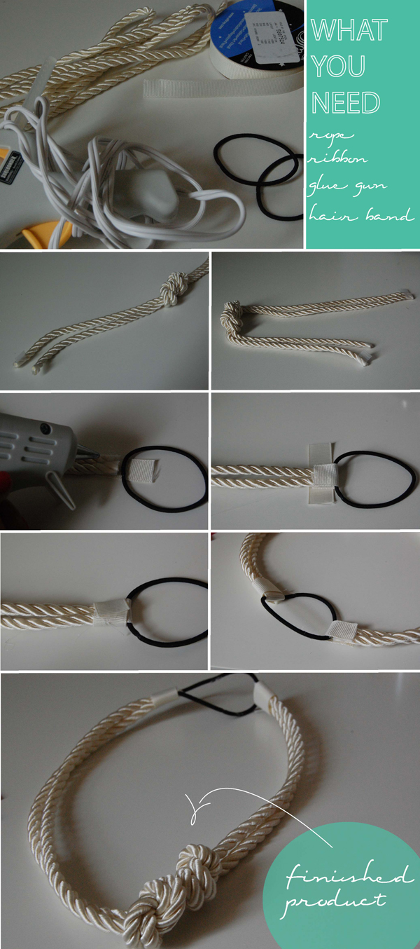 Just B: B Twisted: DIY double knotted rope headband