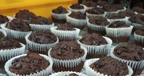 Double Chocolate Chip Muffins - by Ng Mee Teng | Baking's Corner WorkShop