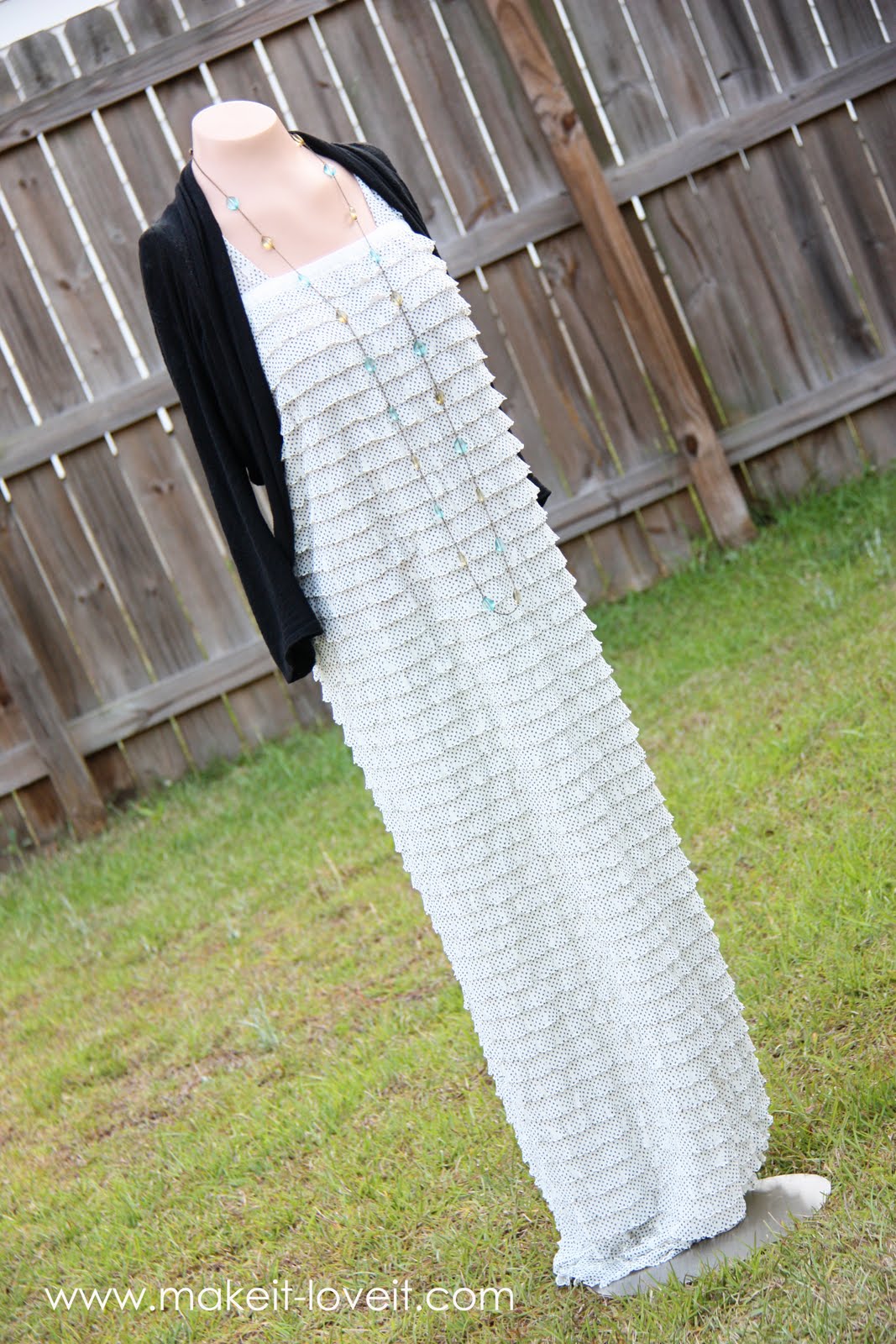 Long Ruffled Maxi Dress (using pre-ruffled fabric) | Make It & Love It