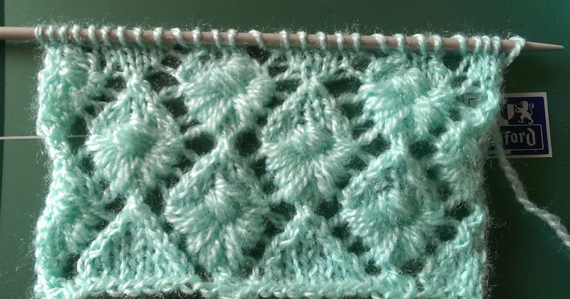 Anything Creative: Shell Pattern - Knitting tutorial