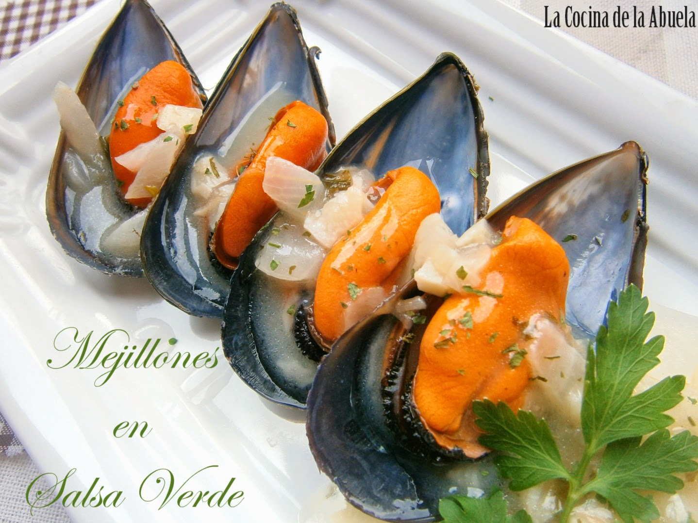 Mejillones en salsa verde.