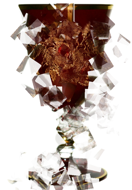 efecto copas desintegrandose en png
