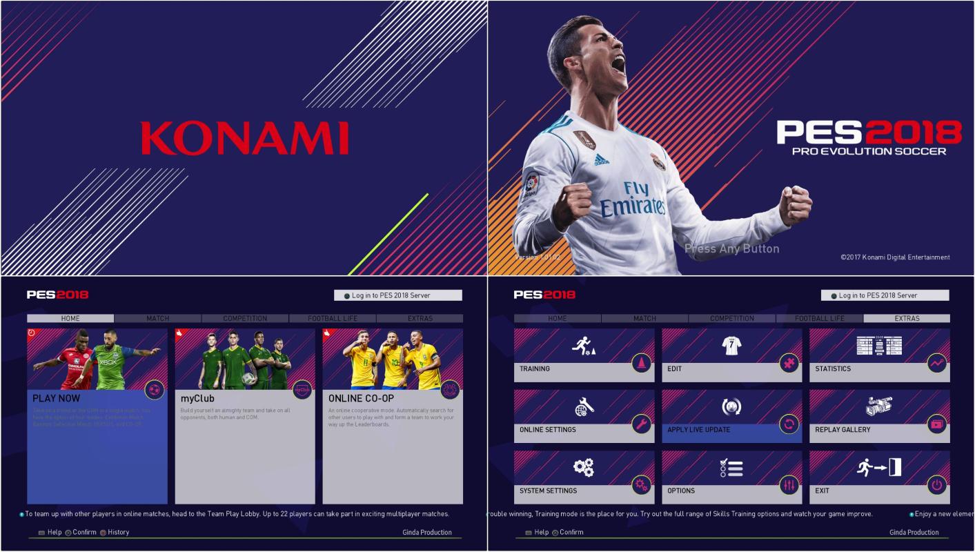 PES 2018 New Graphics Menu by Ginda01 - Pes-Moder