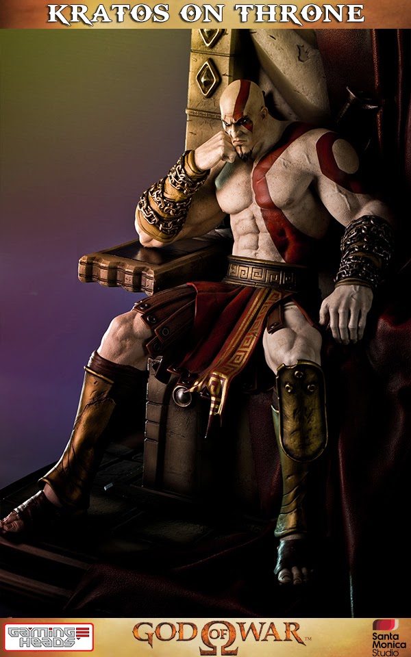 God Of War - Kratos On Throne 1/4 (Gaming Heads)