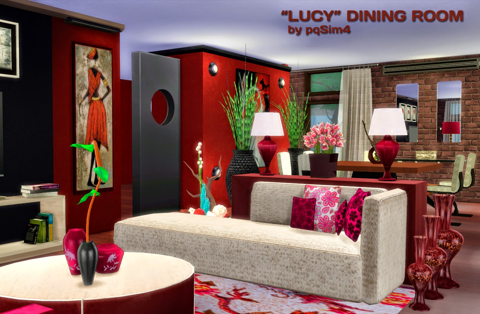 Sims 4. Salón "Lucy".