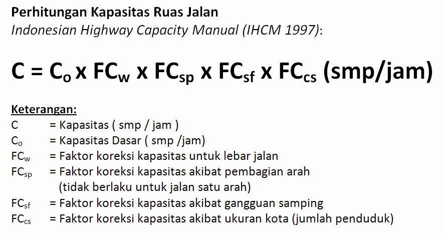 Tingkat Pelayanan Jalan dan Kapasitas Ruas Jalan - Perencanaan Kota ...