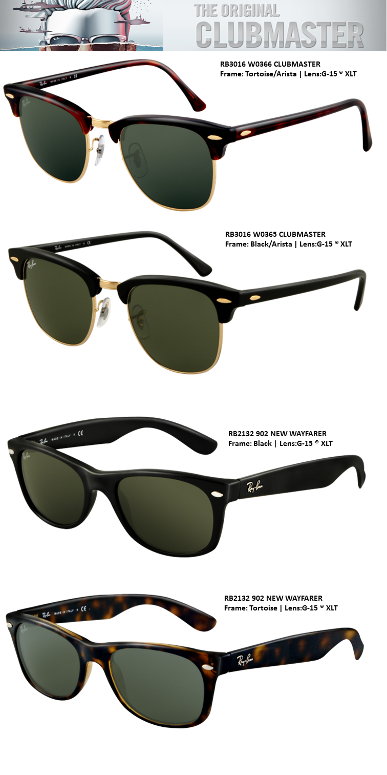 Lentes RayBan: Clubmaster + New Wayfarer