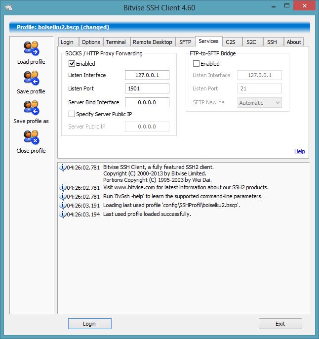 UpicoS: Cara menggunakan BvSsh dan menggabungkannya dengan Proxifier