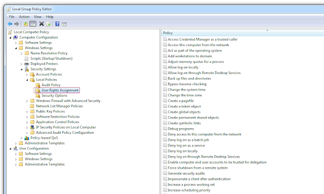 Audit and document Security User Rights Assignment using C#