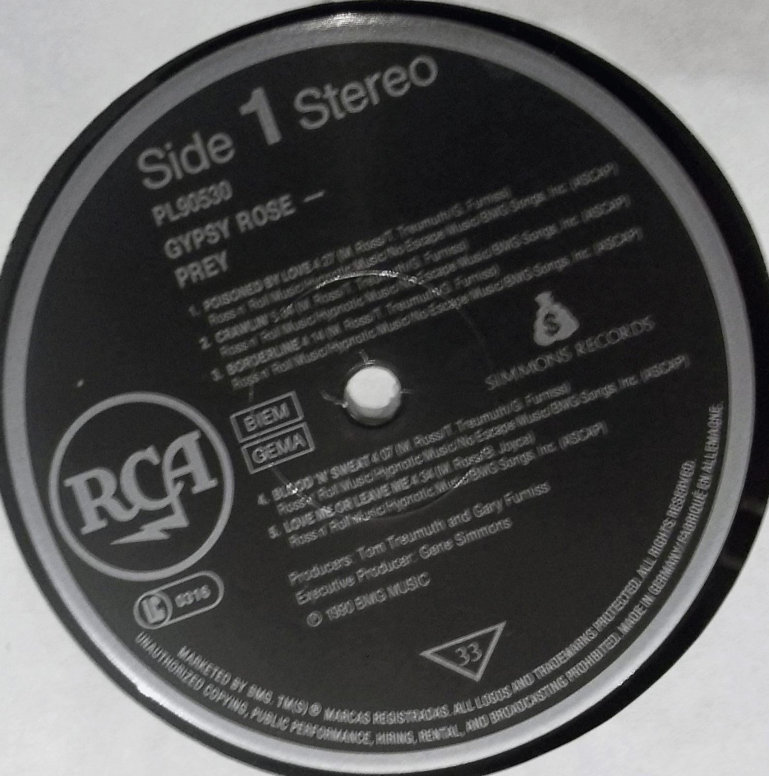 Gypsy Rose - Prey (Simmons Records, 1990)