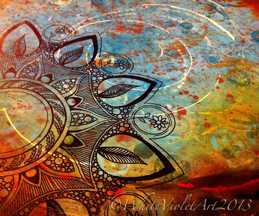 White Violet Art: Earth Elements Mandala - The Process Pics ;)