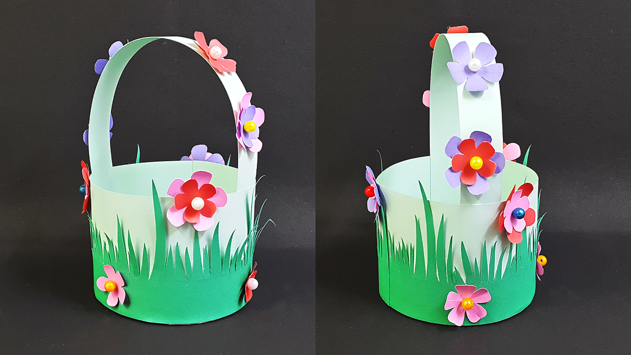 Colors Paper How To Make Paper Basket Nature Flower Basket DIY Paper Craft Colors Paper How To Make Paper Basket Nature Flower Basket DIY Paper Craft