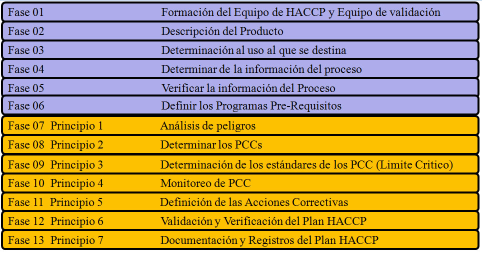 Plan gradual del HACCP - Norma GMP B2