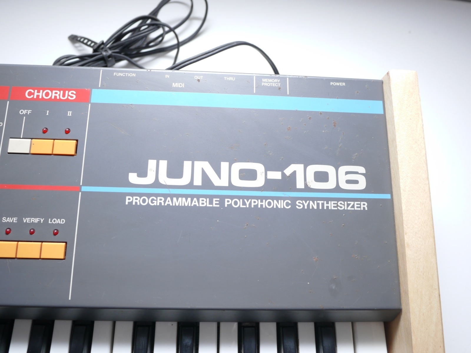 MATRIXSYNTH: Roland Juno-106 SN 491406 with Silver Birch Wood Side Panels
