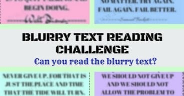 Blur Text Reading Challenge | Can you Read Blurry Text?