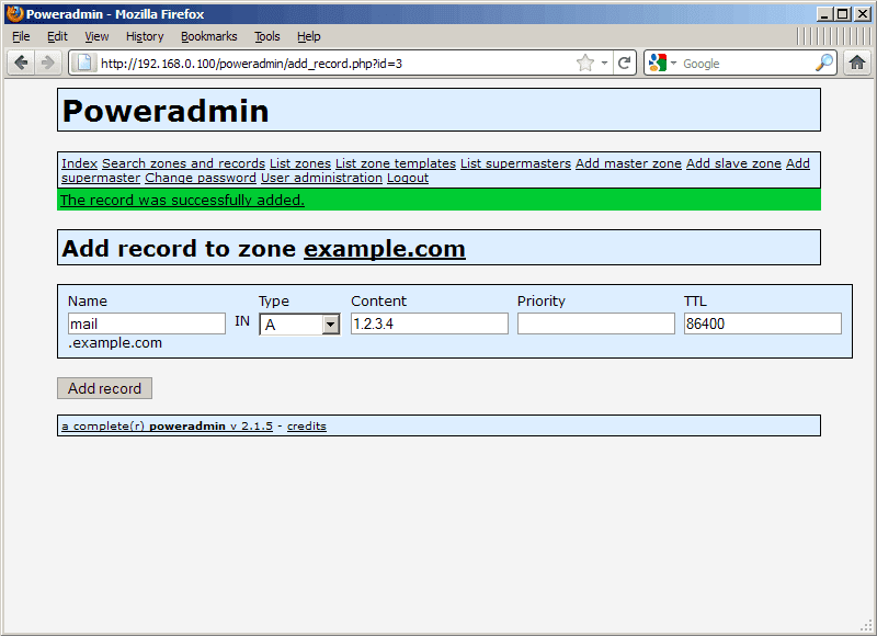 Powerdns Mysql Poweradmin Debian Squeeze Beitadminpl Droga Administratora It