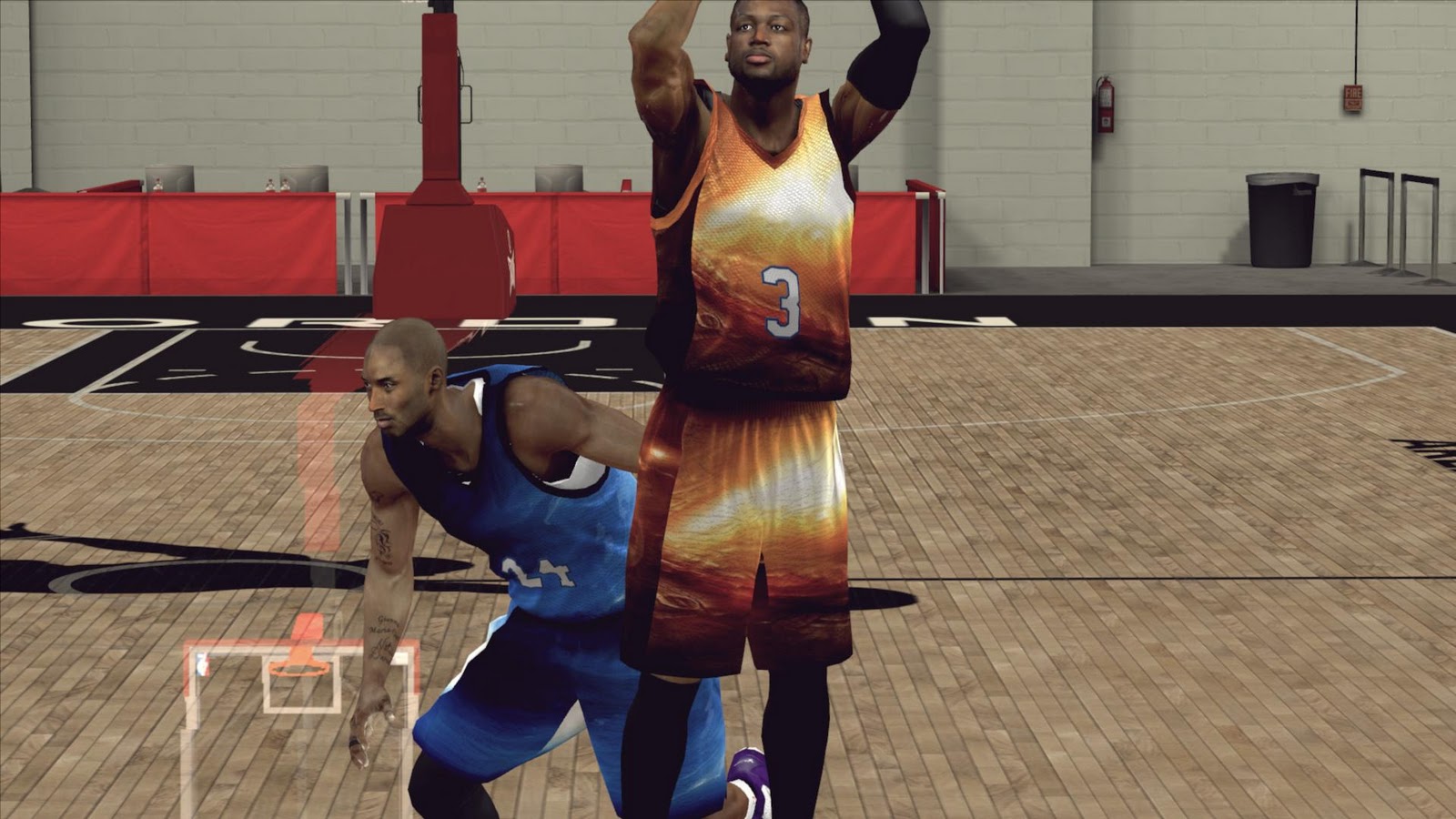 2K Sports NBA 2K12 Patches: nba blacktop ice and fire jerseys