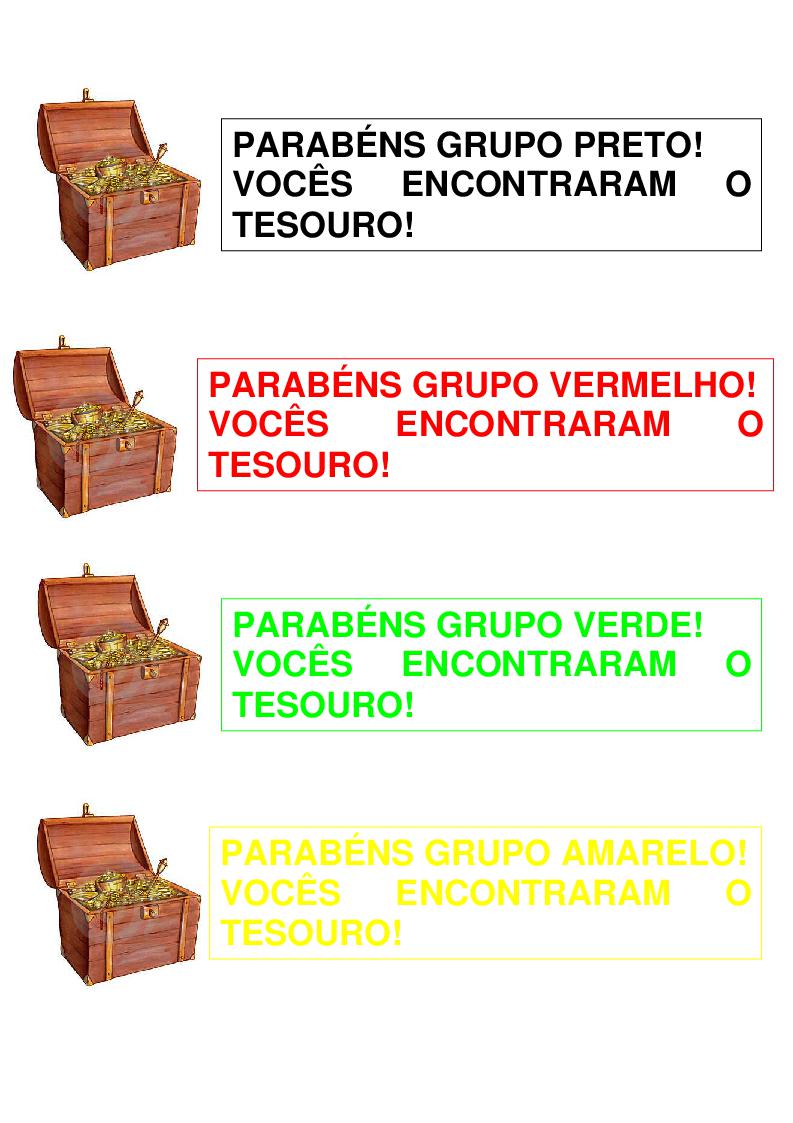 EDUCAÇÃO NA PRÁTICA: Projeto "Caça ao tesouro"