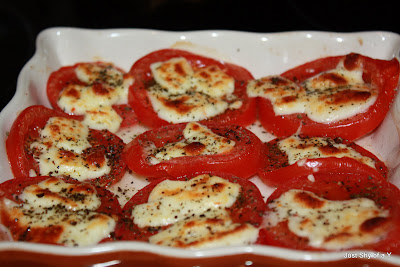 Just Shy of a Y: tomato, basil & melted feta cheese