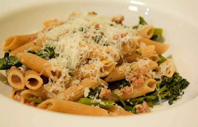 The Joyous Kitchen: Penne with Broccoli Rabe and Spicy Italian Sausage