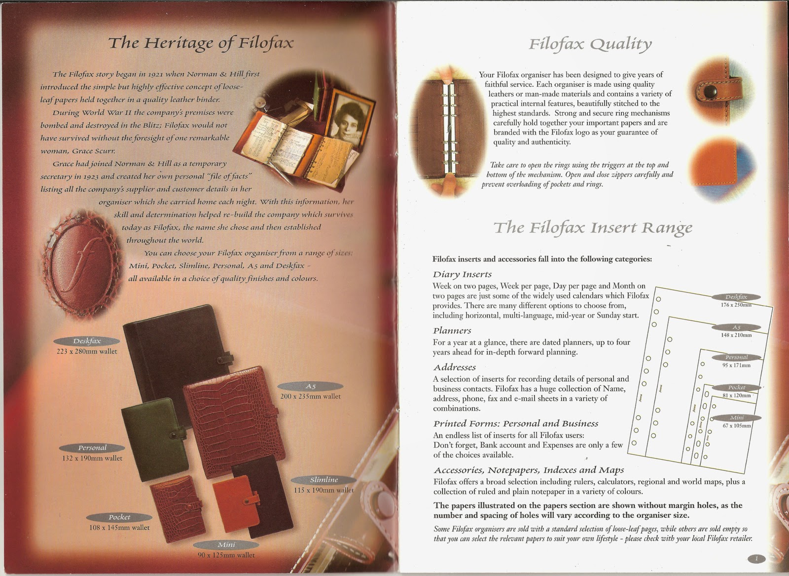 Philofaxy: Filofax Catalogue 1999