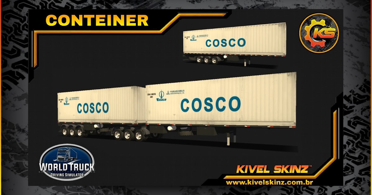 Skins World Truck Driving - Conteiners - Cosco - Mod Skin WTDS