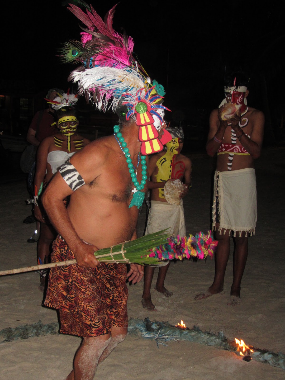 The Beginning of a New Era: Sunrise Maya Ceremony On the Beach of ...