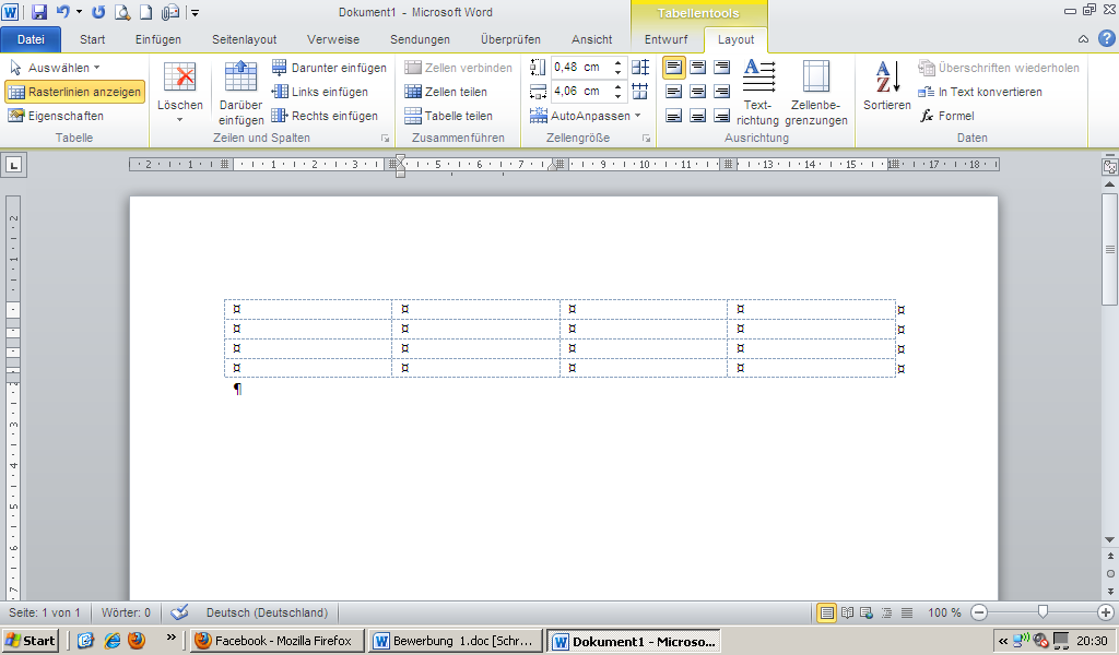Raster-Gitter Dauerhaft Ausblenden. – FDOMF