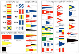 'ZIEN EN WETEN': NED. KON. MARINE. VLAGGEN.