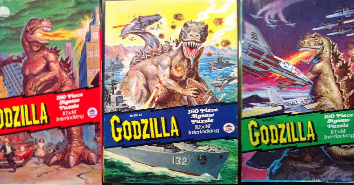 the sphinx: Godzilla Puzzle Boxed Set (HG Toys, Mail-Order, 1979)