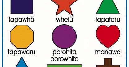 Ahua- learn the names of some shapes in Maori.