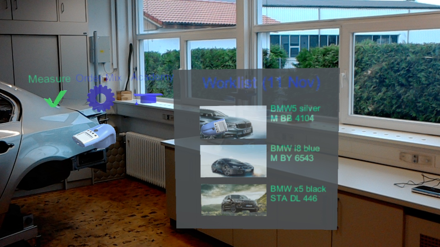 Using HoloLens with color measurement devices