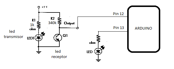 programación - electrónica: Circuito Emisor/ Receptor Infrarrojo y Arduino