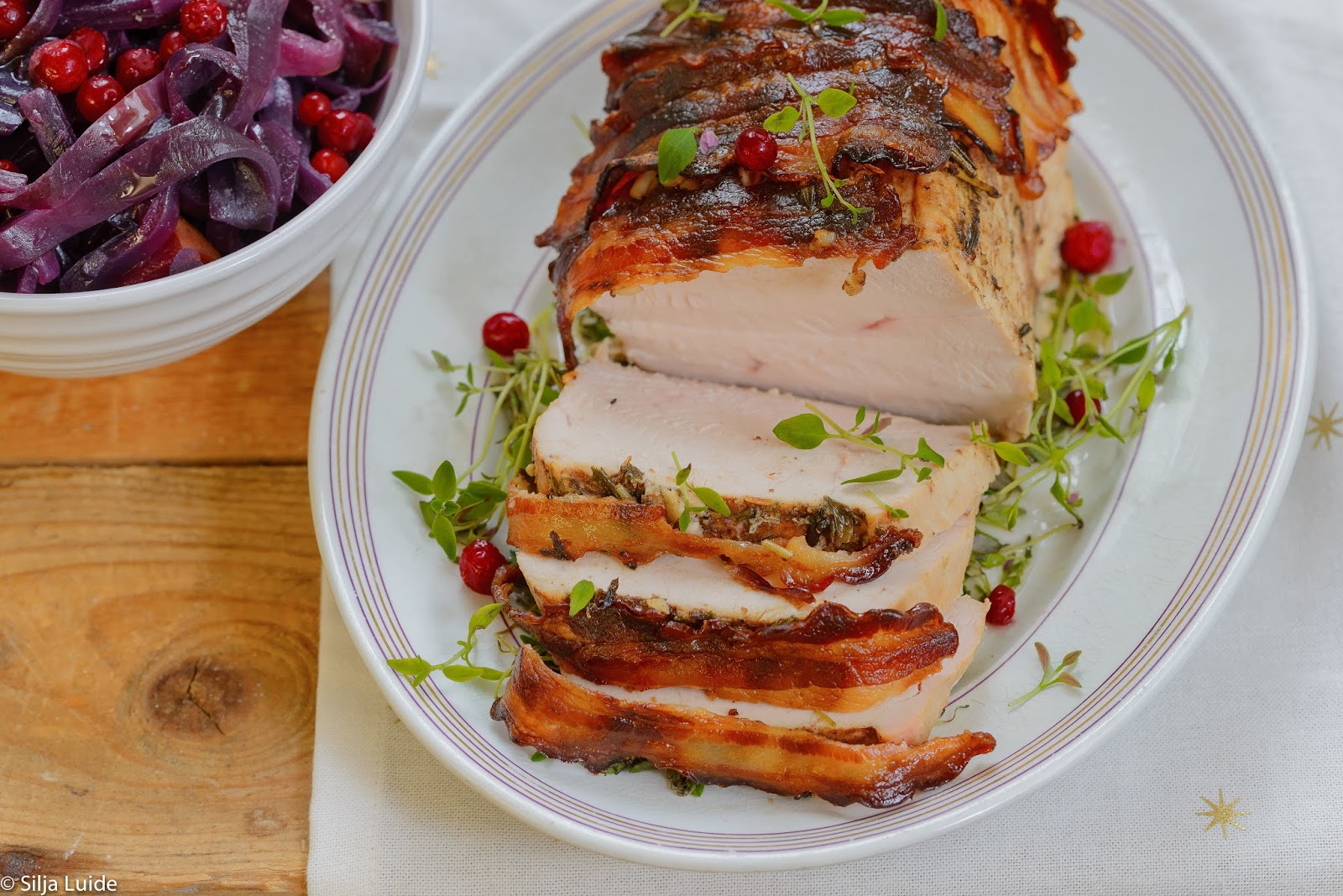 Silja, Food & Paris: Mahlane kalkunipraad krõbeda peekoni ja punase kapsaga