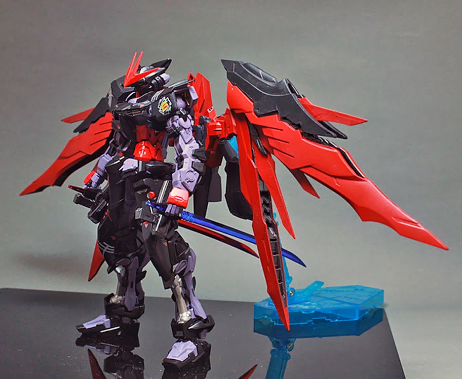 GUNDAM GUY: MG 1/100 MBF-POX Gundam Astray Noir D "Emperor" - Custom Build